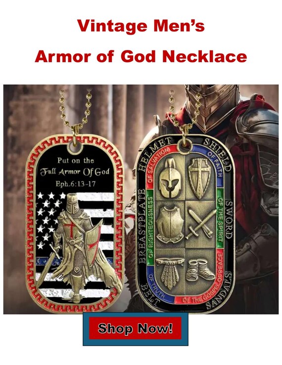 Men's Armor of God Dog Tag - Gem