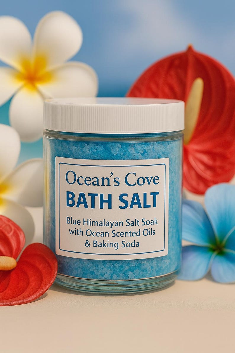 Blue Ocean Scented Bath Salt: Himalayan Salt Soak - Etsy