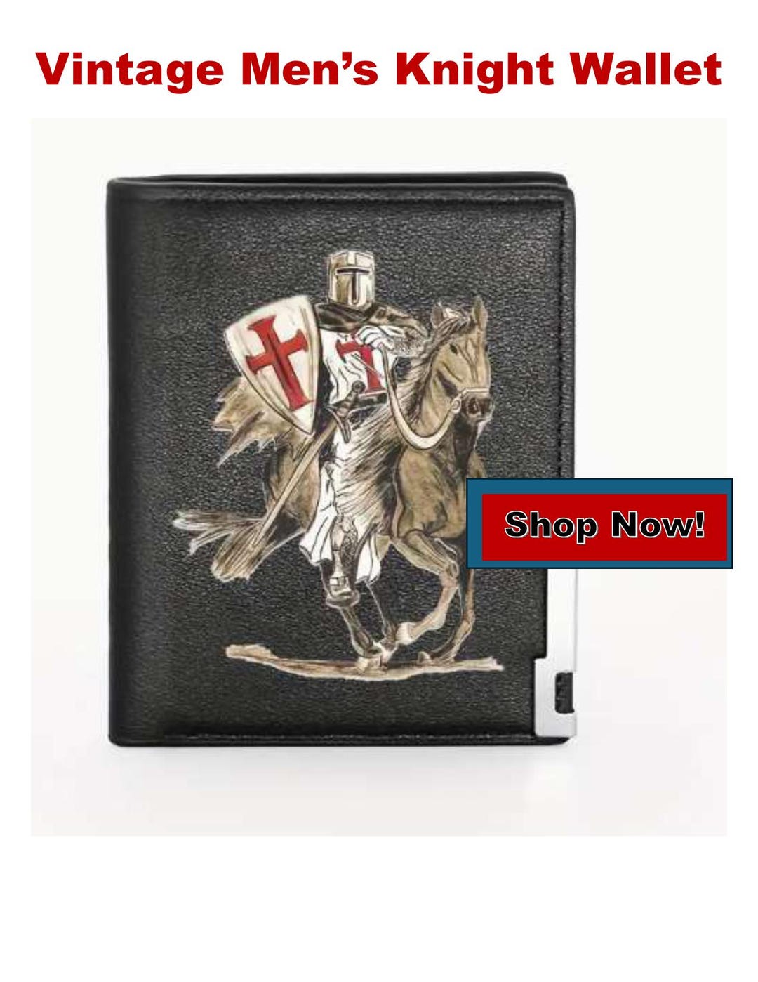Men's Vintage Knight Wallet - Etsy