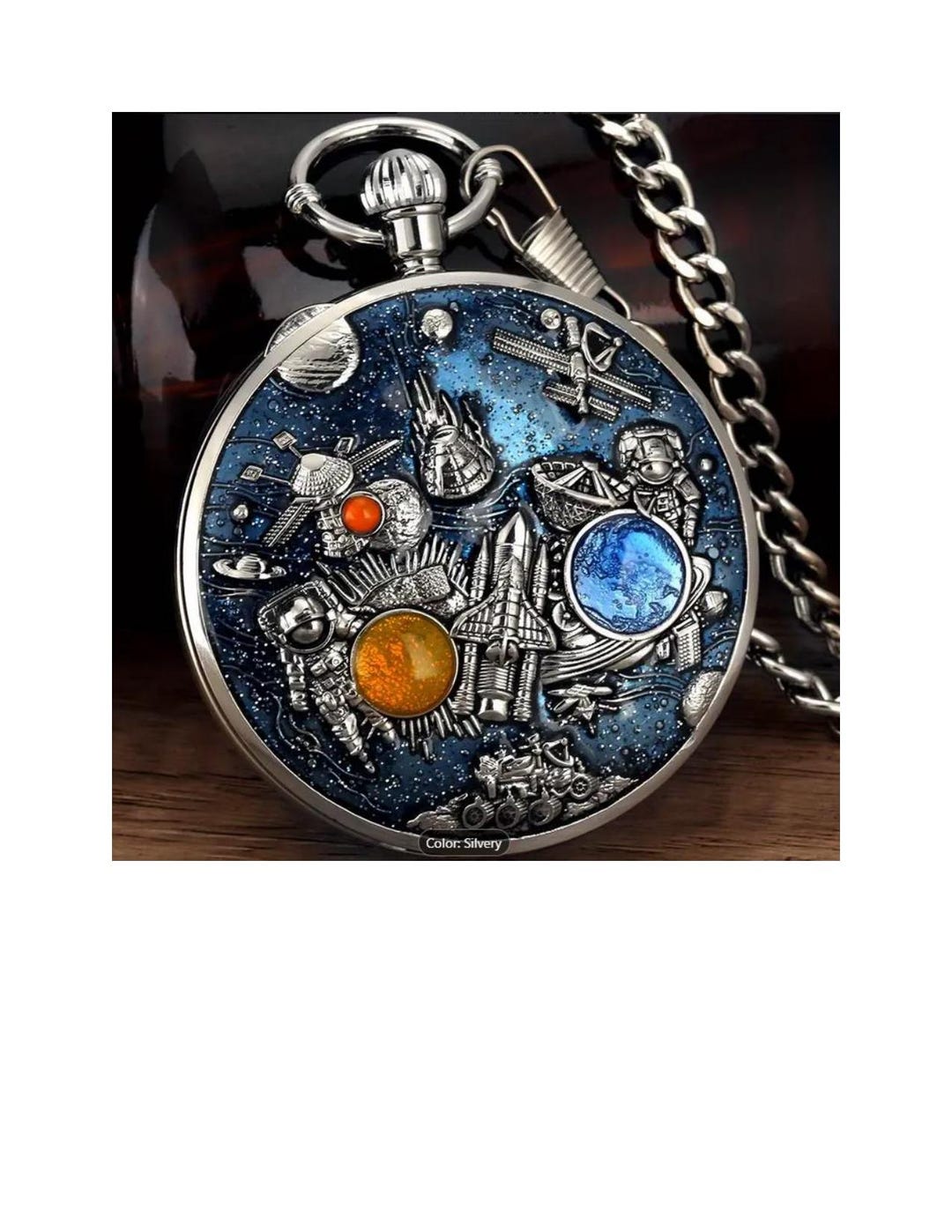 Musical Vintage Space Pocket Watch Time Travel in Style - Etsy UK
