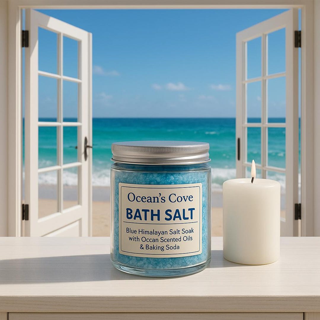 Blue Ocean Scented Bath Salt: Himalayan Salt Soak - Etsy
