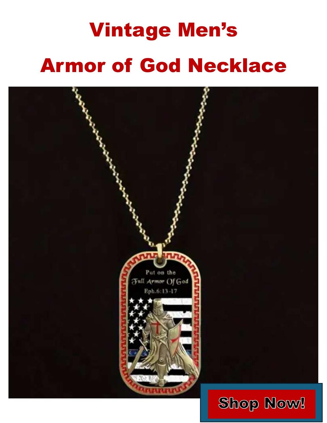 Men's Armor of God Dog Tag - Etsy