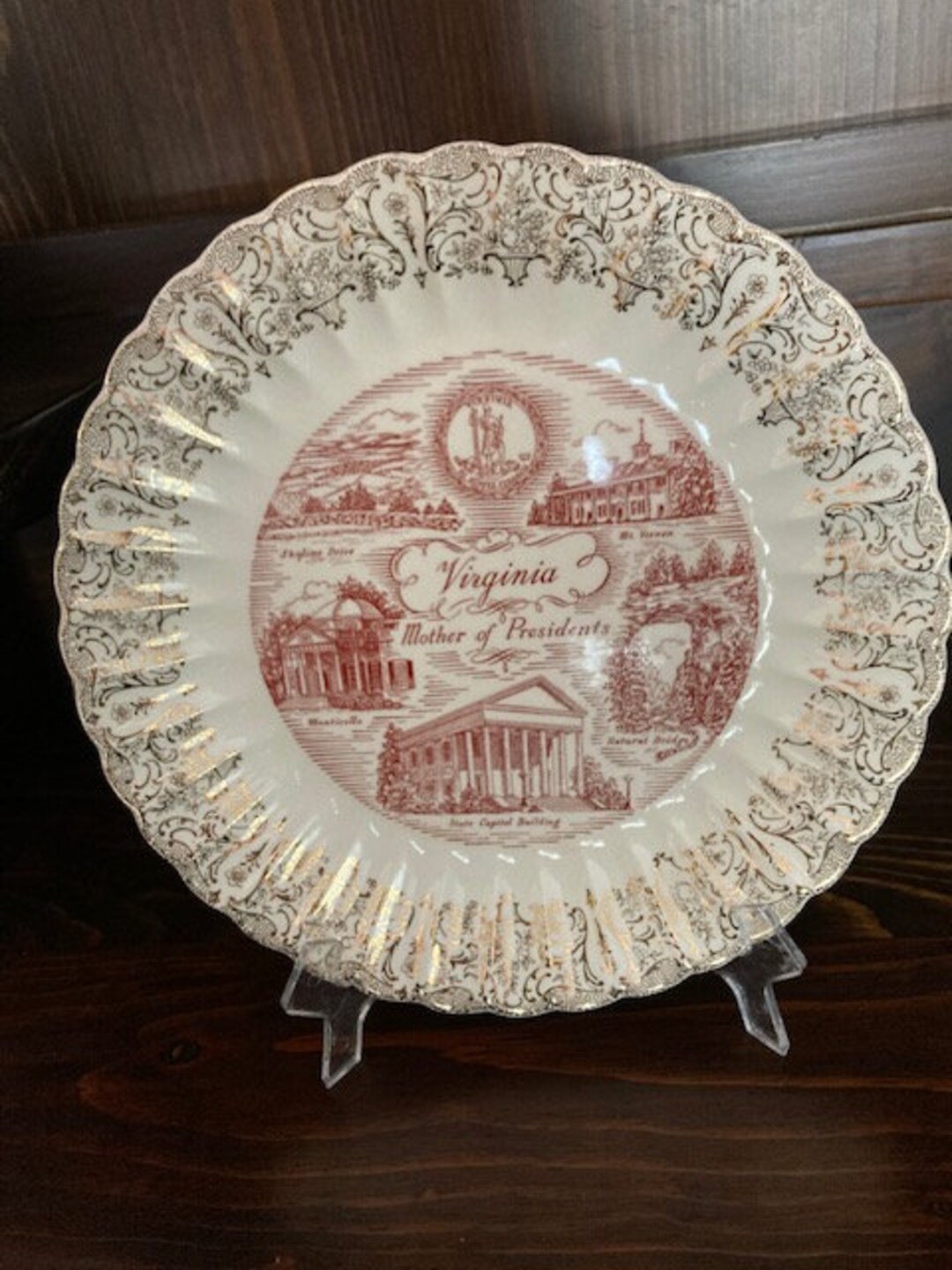 Virginia 1960 Souvenir Historic Plate - Etsy