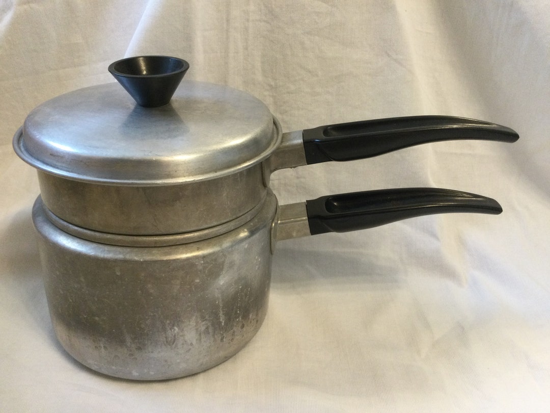Vintage Sears Aluminum Double Boiler Pot - Etsy