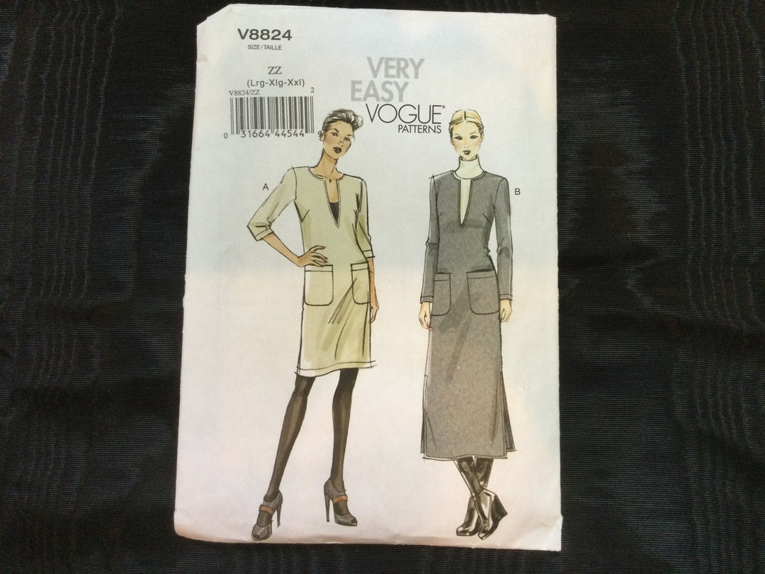 Vogue 8824, Very Easy Vogue Dress Pattern, UNCUT and FACTORY FOLDED - Etsy