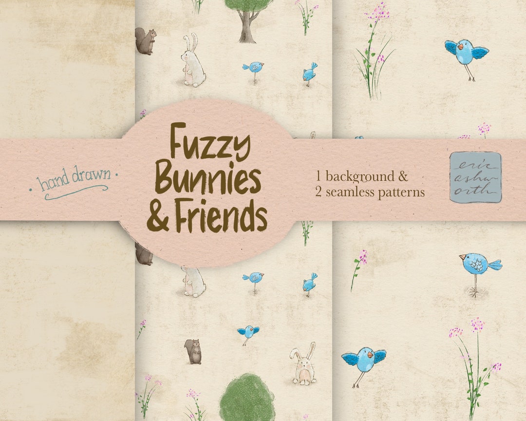 Seamless Patterns & Textured Background, Hand Drawn Woodland Printable ...