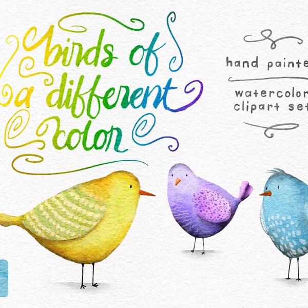 Watercolor Whimsical Bird Art - Etsy
