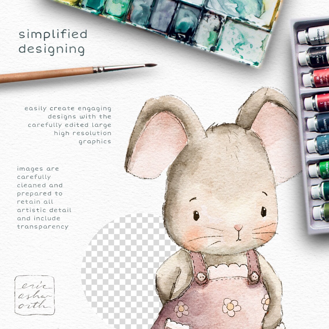 Baby Mouse Pup & Toy Pram/stroller Watercolor Illustration Clip Art ...