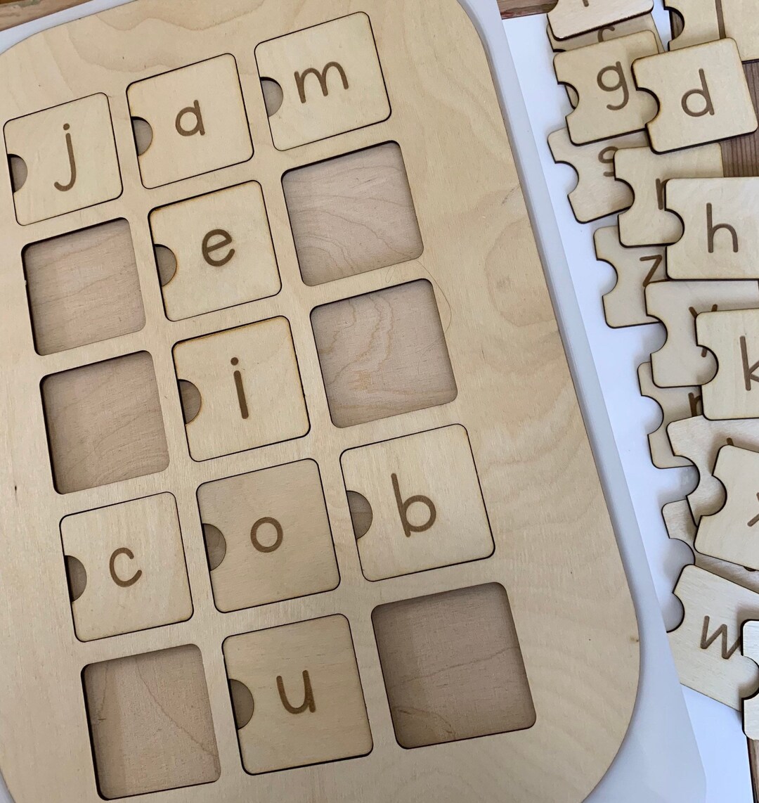 CVC Word Flisat Insert, CVC Board, Word Building, Tinker Tray, Loose ...