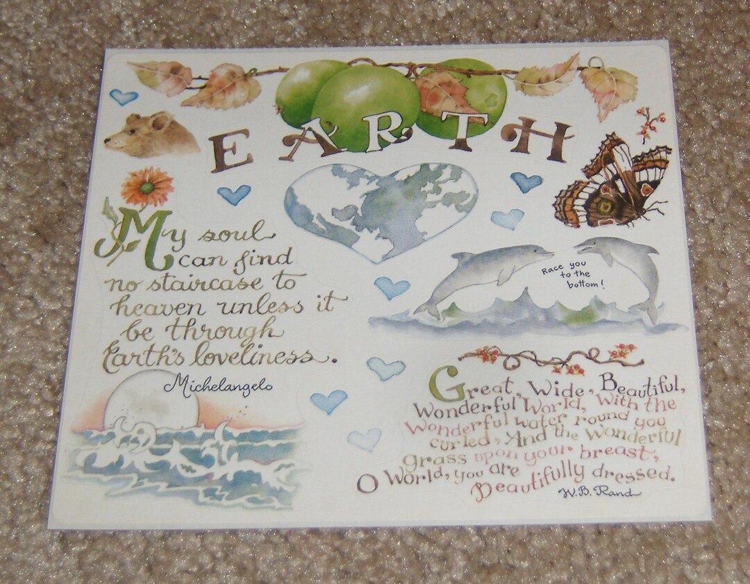 Colorbok Scrapbook Sticker ~ by Susan Branch...earth Images/quotes. - Etsy