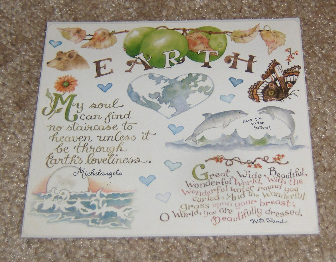 Colorbok Scrapbook Sticker ~ by Susan Branch...earth Images/quotes. - Etsy