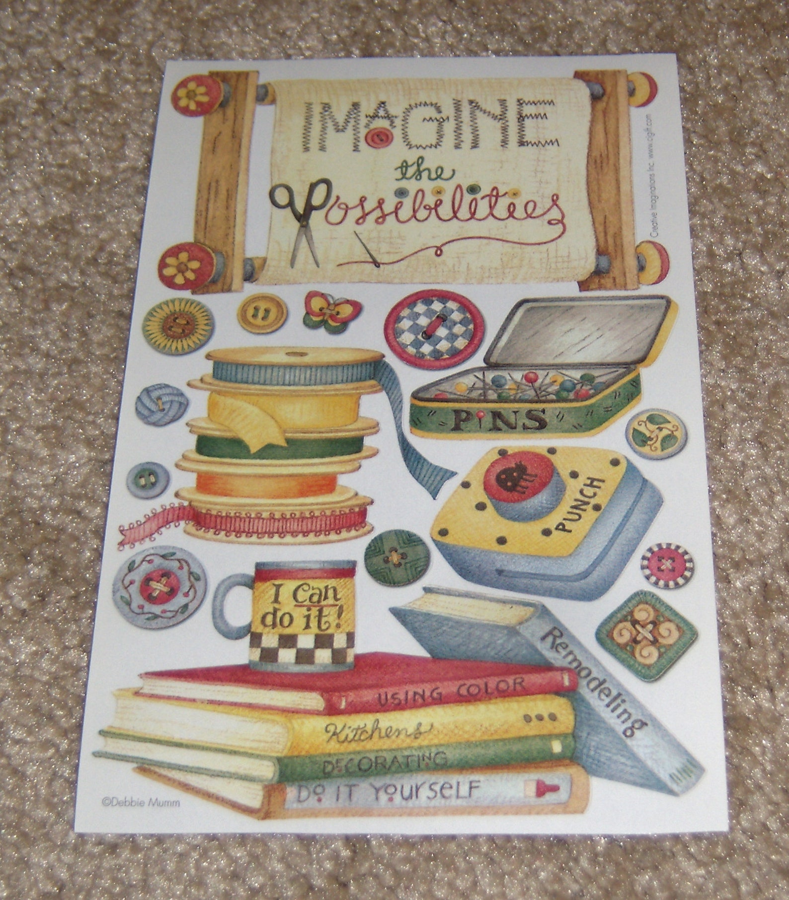 Creative Imaginations Debbie Mumm Sticker Sheet ~ Scrapbooking/crafts ...