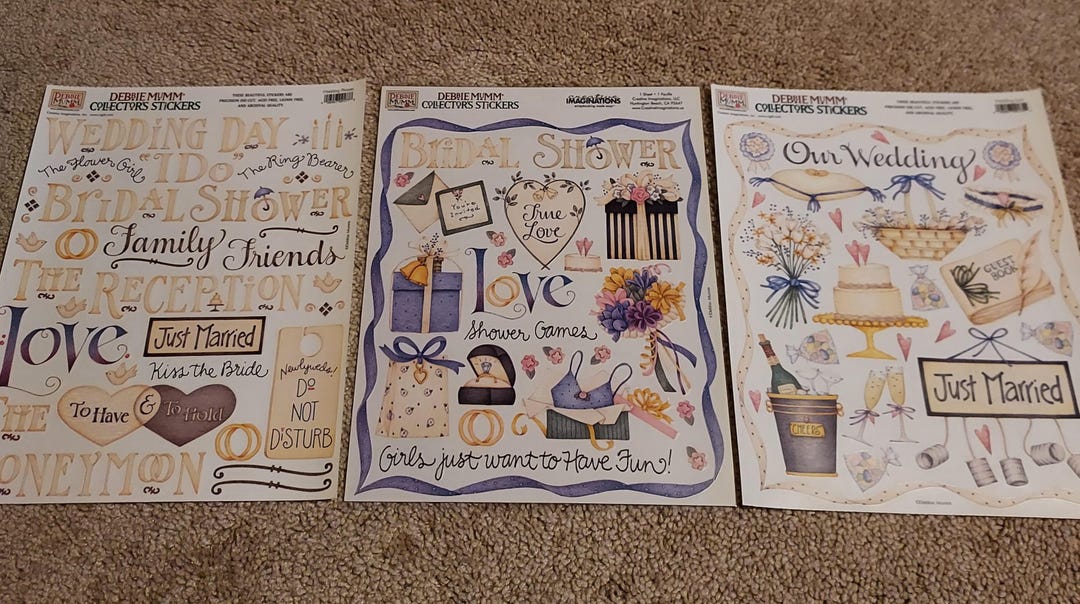 Creative Imaginations 8x10 Sticker Sheet Lot of Three ~ Debbie Mumm ...