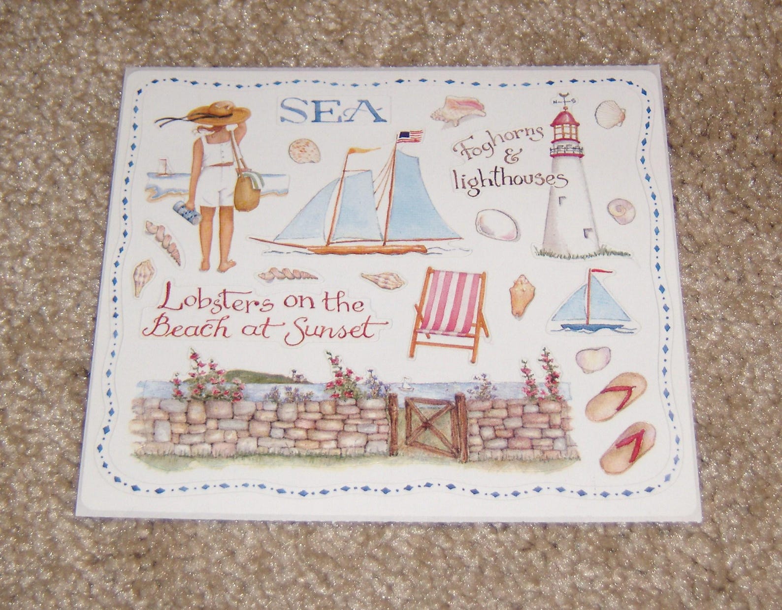 Colorbok Scrapbook Sticker ~ by Susan Branch....seashore HTF - Etsy
