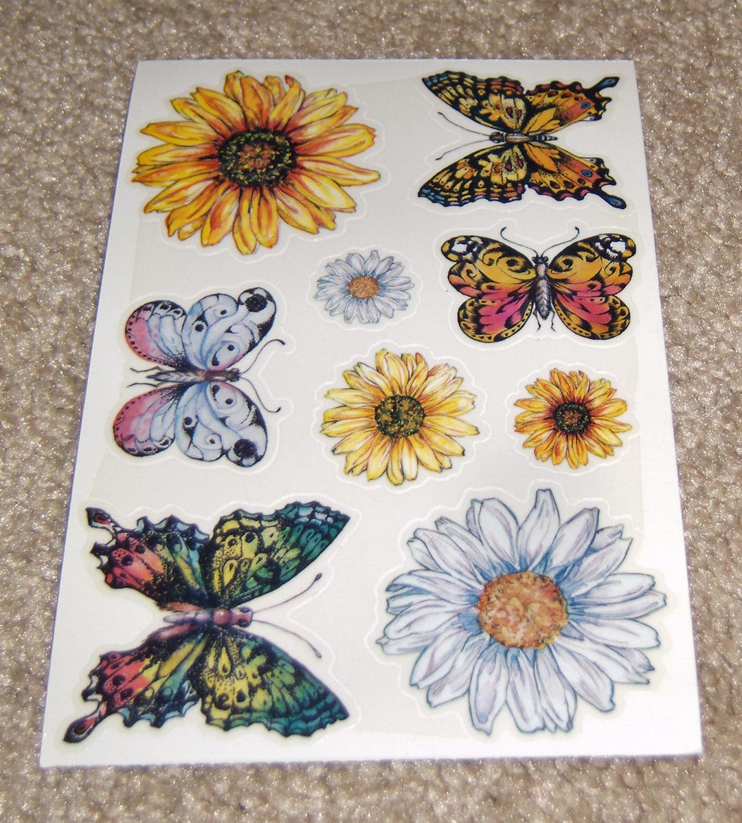 PSX DESIGN Sticker Sheet ~ Daisies & Butterflies (2002) HTF - Etsy