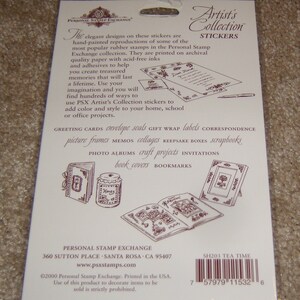 PSX Design Artist's Collection Vintage Sticker Sheet Tea - Etsy
