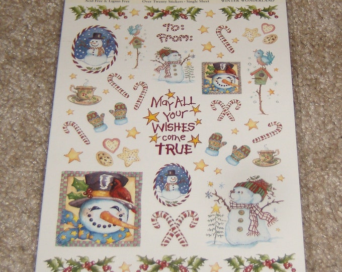 PSX Design Artist's Collection Vintage Sticker Sheet Winter Wonderland ...