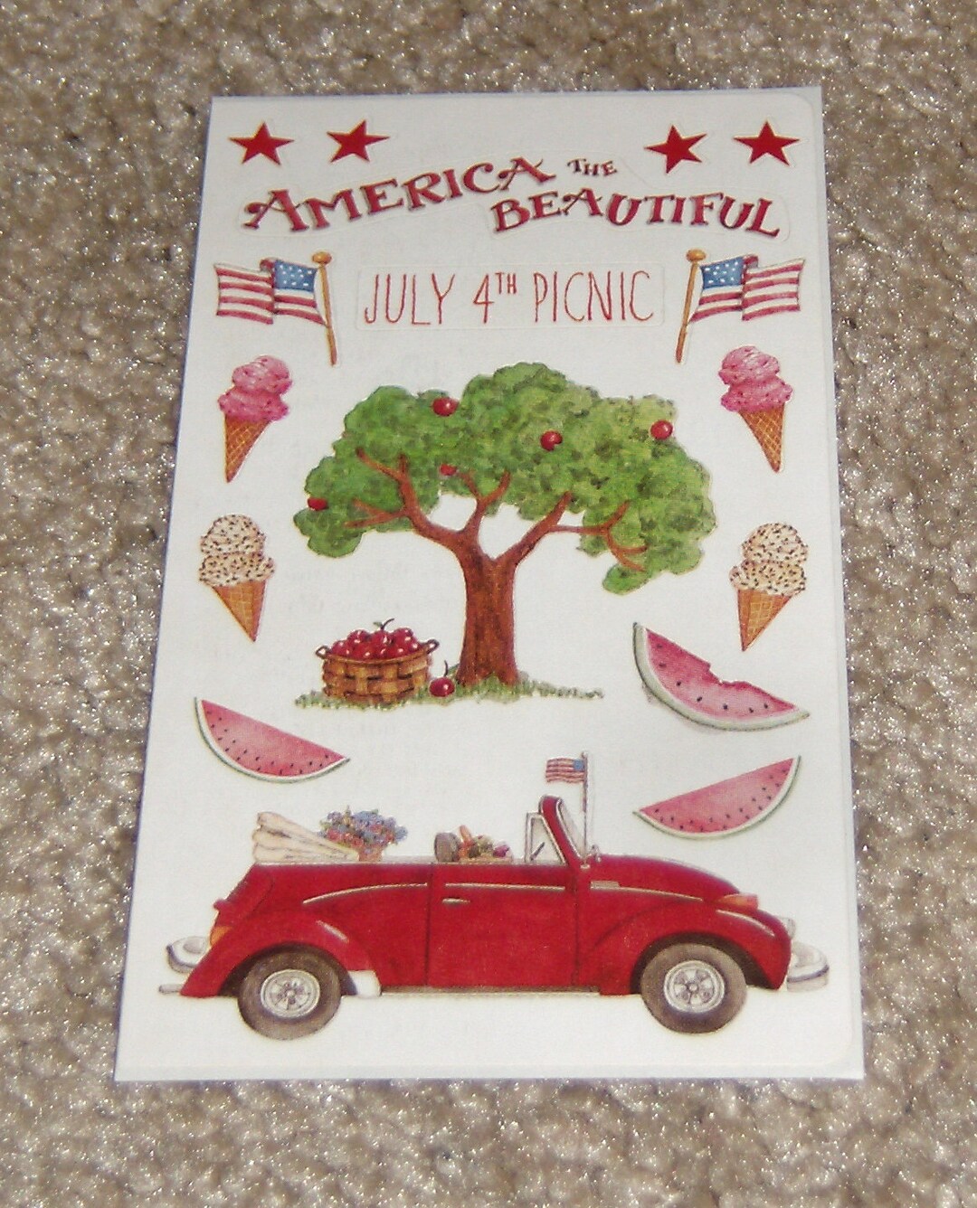 Colorbok Scrapbook Sticker ~ by Susan Branch. Vintage American Fourth ...