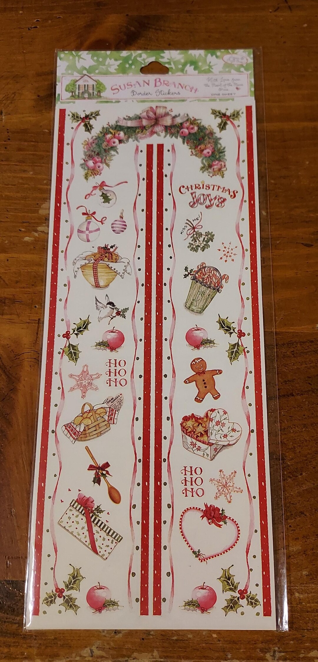 Colorbok Susan Branch Vintage Border Sticker Sheet ~ Christmas Joys ...