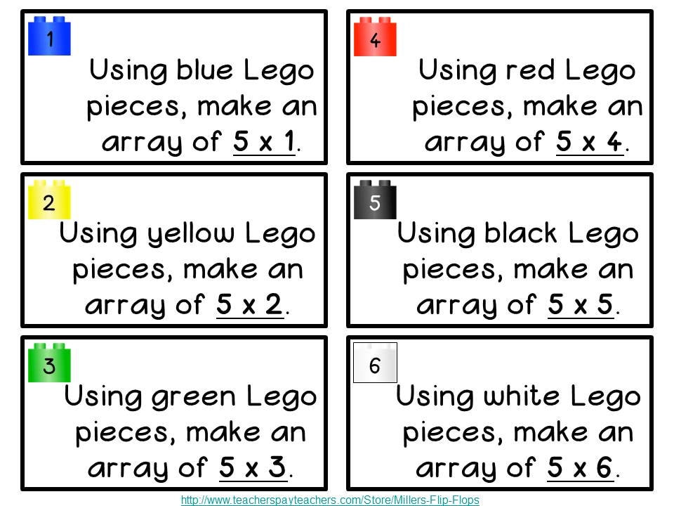 Learning With Legos - Multiplication X5 Common Core 3.OA.1, 3.OA.5, 3 ...