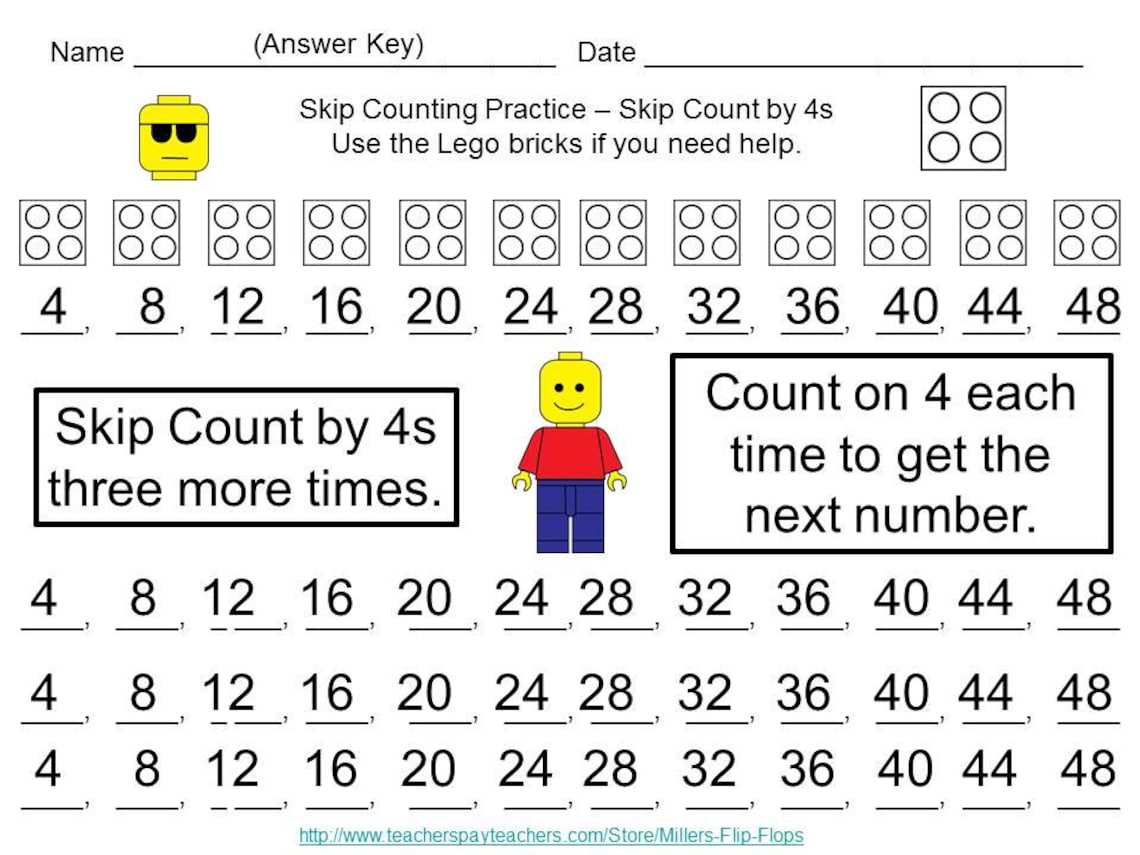 Learning With Legos Multiplication X4 Common Core 3.OA.1, 3.OA.5, 3.OA ...