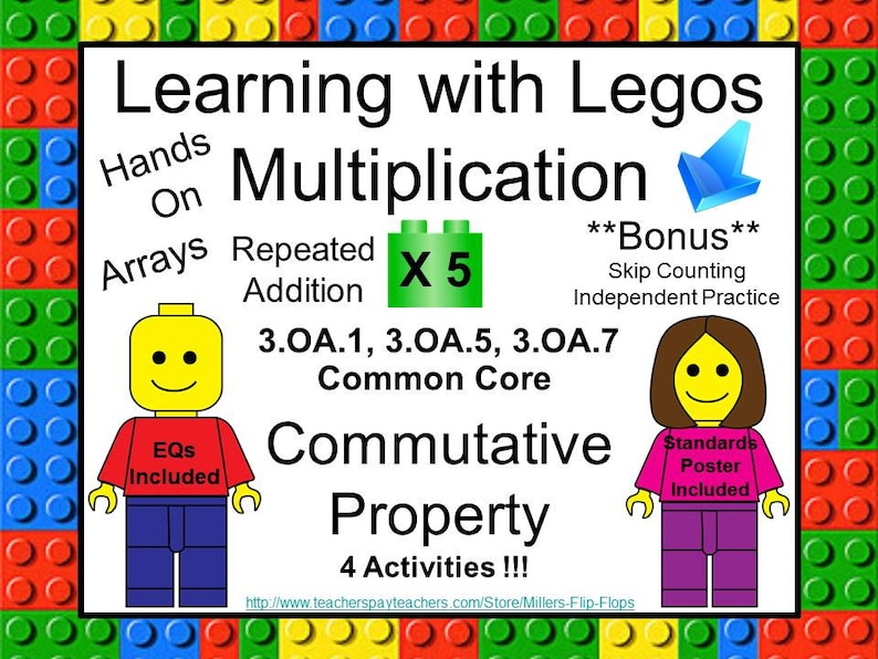 Learning With Legos - Multiplication X5 Common Core 3.OA.1, 3.OA.5, 3 ...