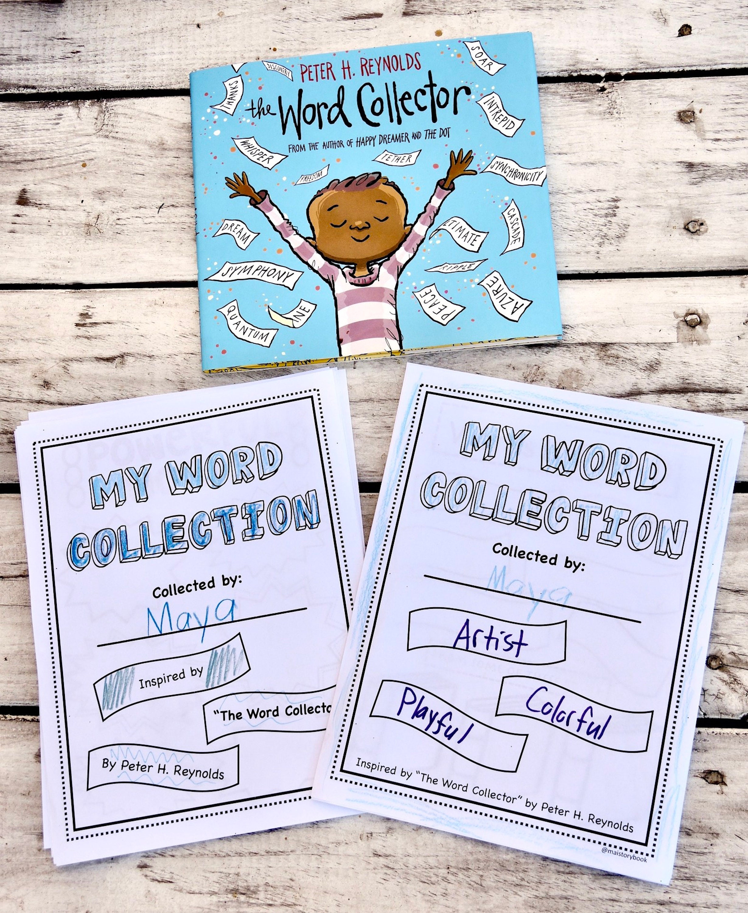 The Word Collector by Peter H. Reynolds Activity Book: My Word - Etsy ...