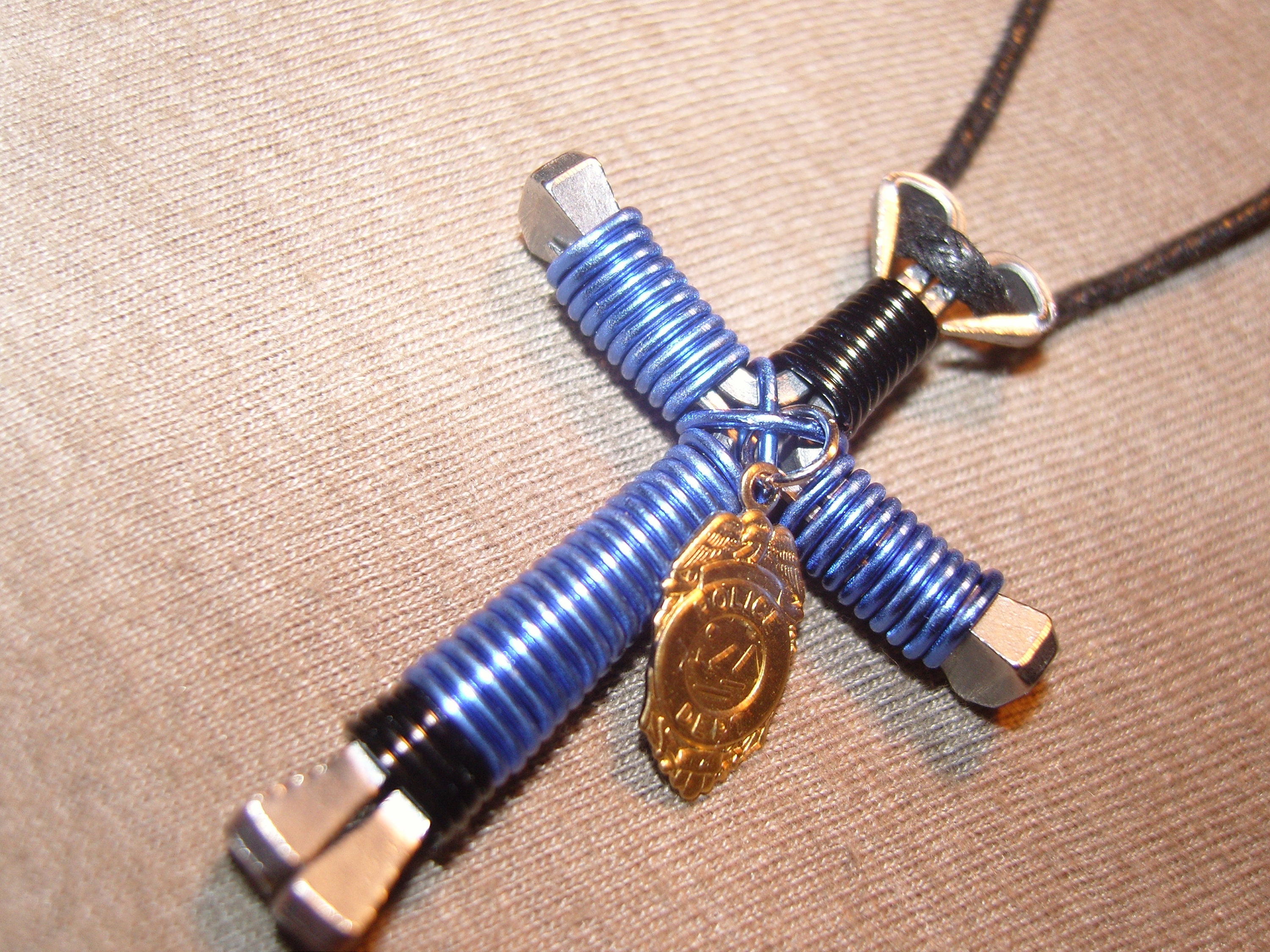 Police Disciples Cross Necklaces With Badge Charm - Etsy UK