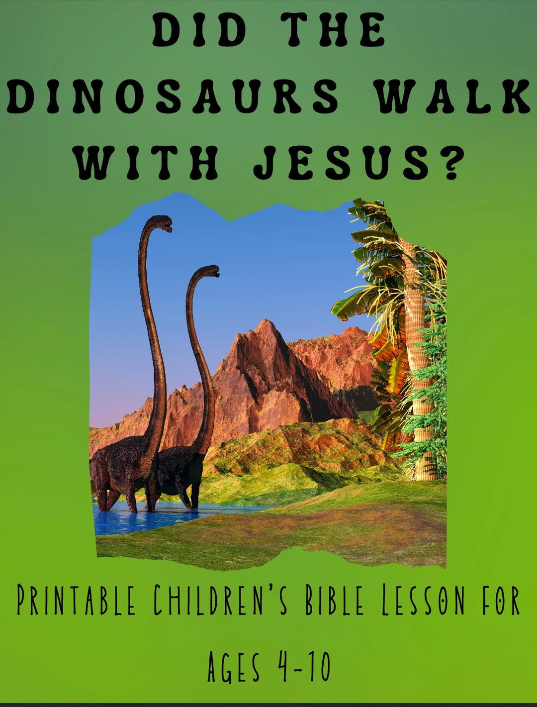 Children's Dinosaur Bible Lesson Job 40:18 Kid's Dino Christian ...