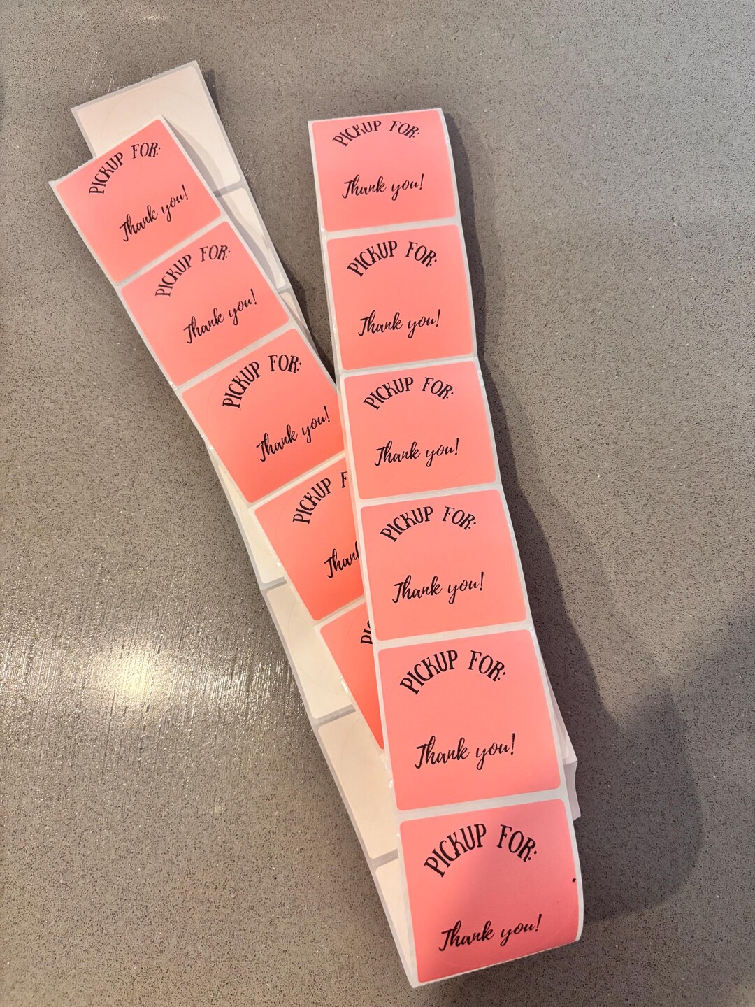 Pink 2 Inch Round Pickup Stickers Porch Pick up Name Tags - Etsy
