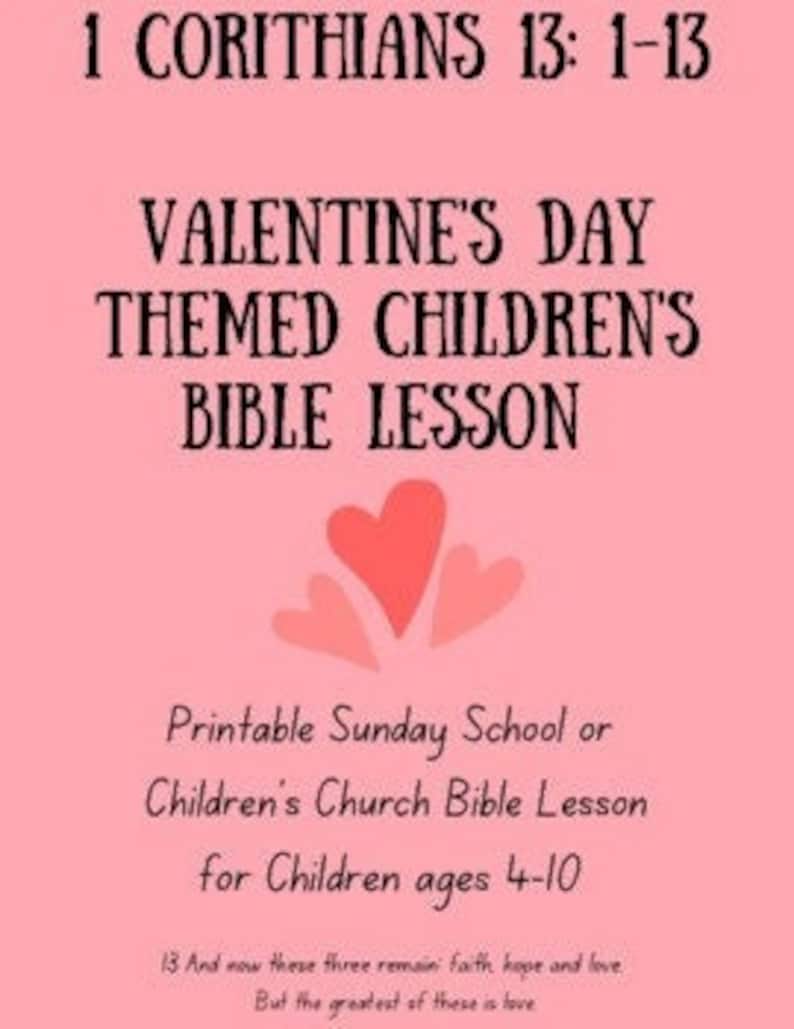 1 Corinthians 13 Children Kid's Bible Lesson Sunday School Valentine's ...