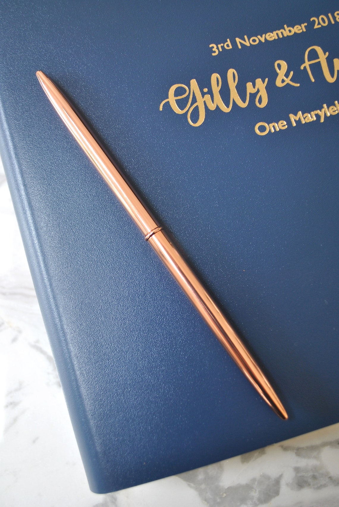 Letter Writing Pen Rose Gold With Black Ink - Etsy