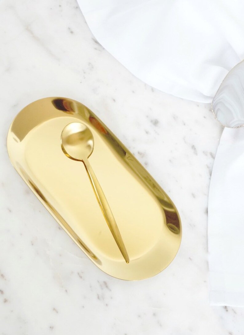 Gold Metal Tray Desk Tidy - Etsy