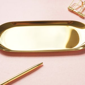 Gold Metal Tray Desk Tidy - Etsy