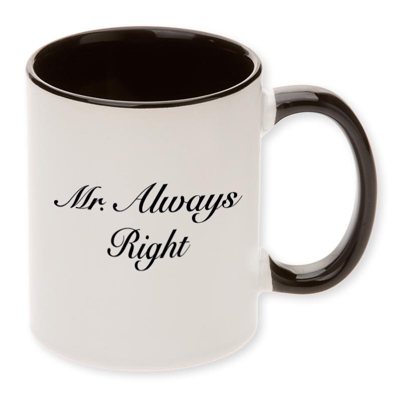 Pair of Mr. Right & Mr. Always Right Unique Tuxedo Gift Mugs for Gay ...