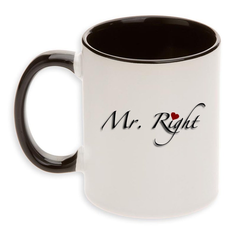 Pair of Mr. Right and Mrs. Always Right Mugs With Personalized Names ...