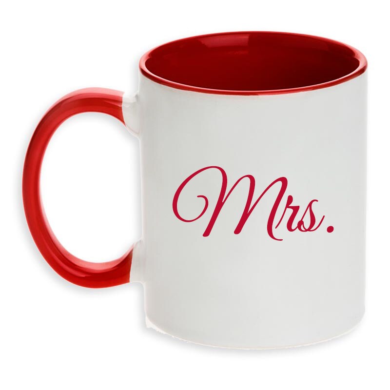 Mrs. & Mrs. Gift Pair Mugs With Personalized Names and Date - Etsy