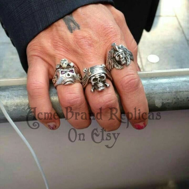 Johnny Depp Style Tonto STERLING SILVER Ring Acme Original - Etsy