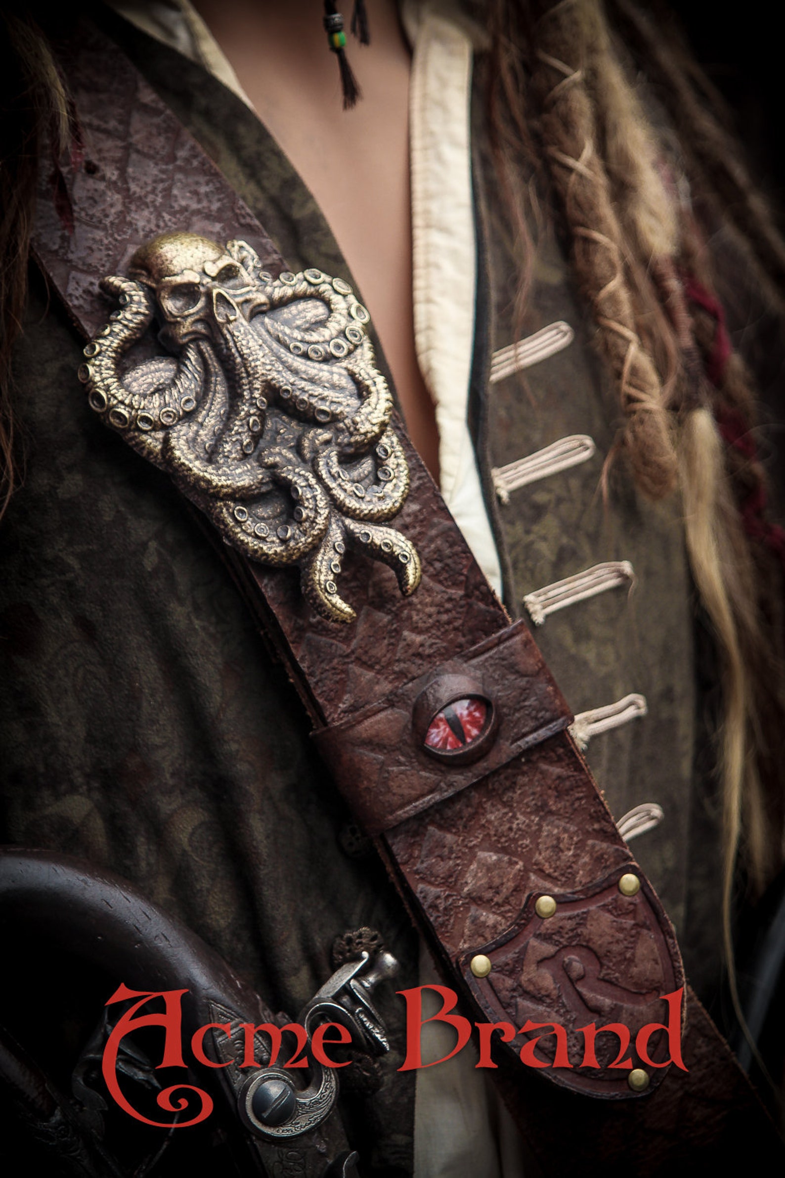 Large Octopus Kraken Cthulhu Pirate Buckle for Baldric. Black Sails ...