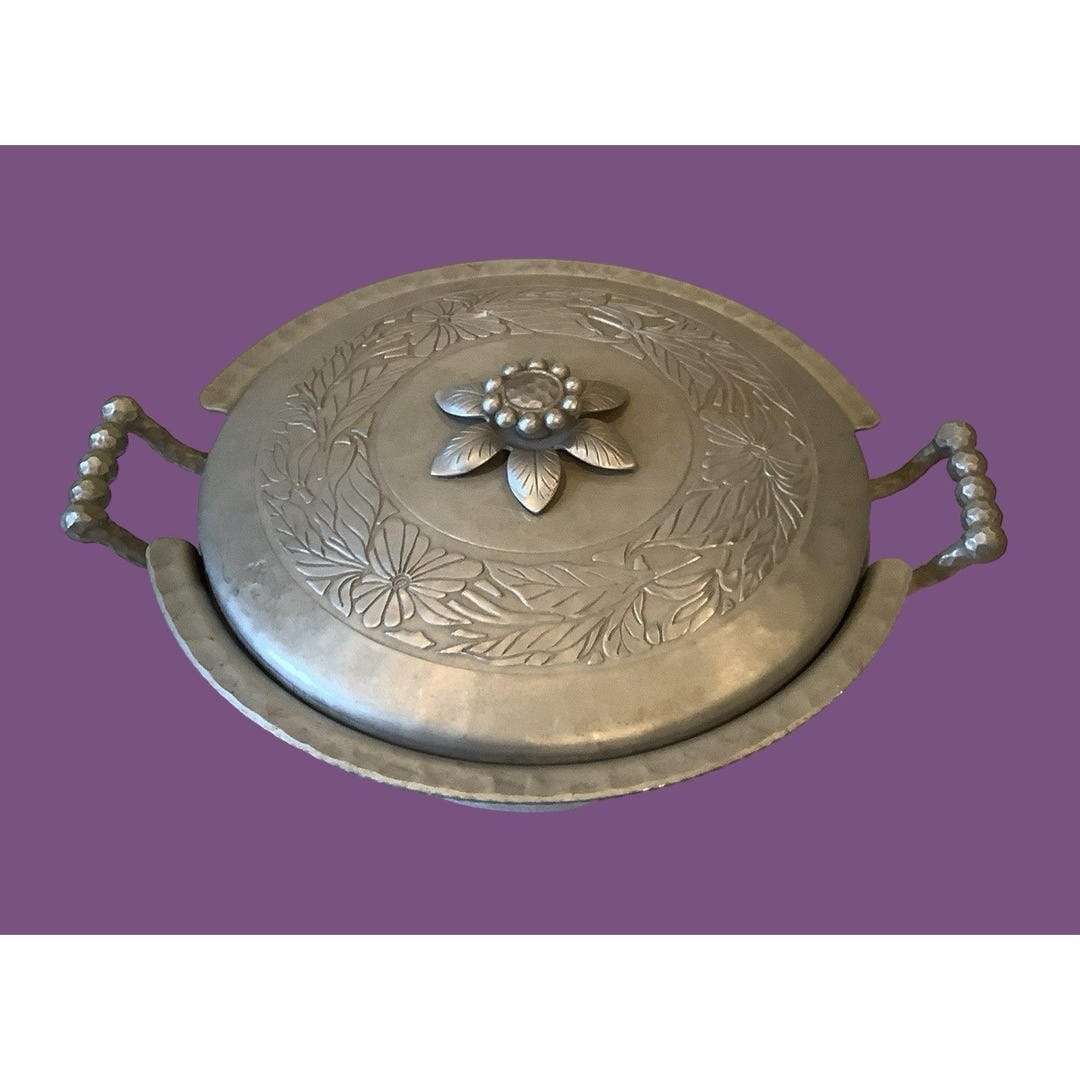 Vintage Hand Forged Everlast Metal Aluminum Serving Bowl With Handles ...