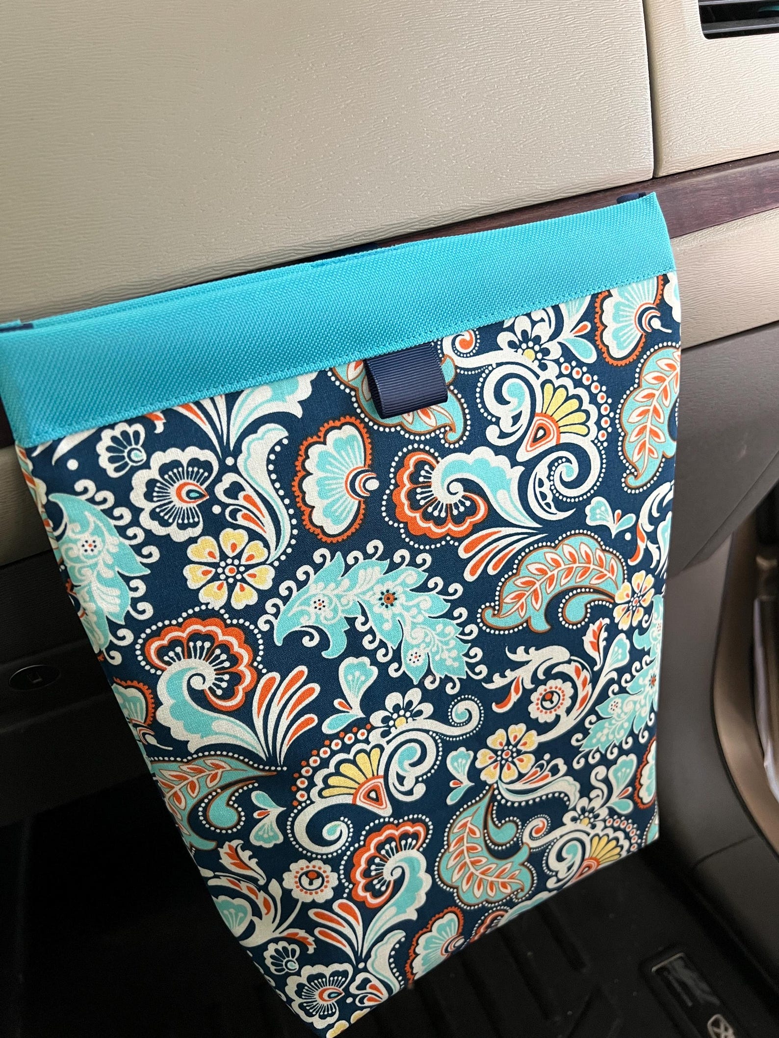 Car Trash Bag With Snap Top and Waterproof Liner, Vehicle Trash Bag ...
