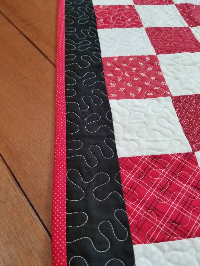 Checker Board Quilt With Jumbo Sized Checkers Game Board - Etsy