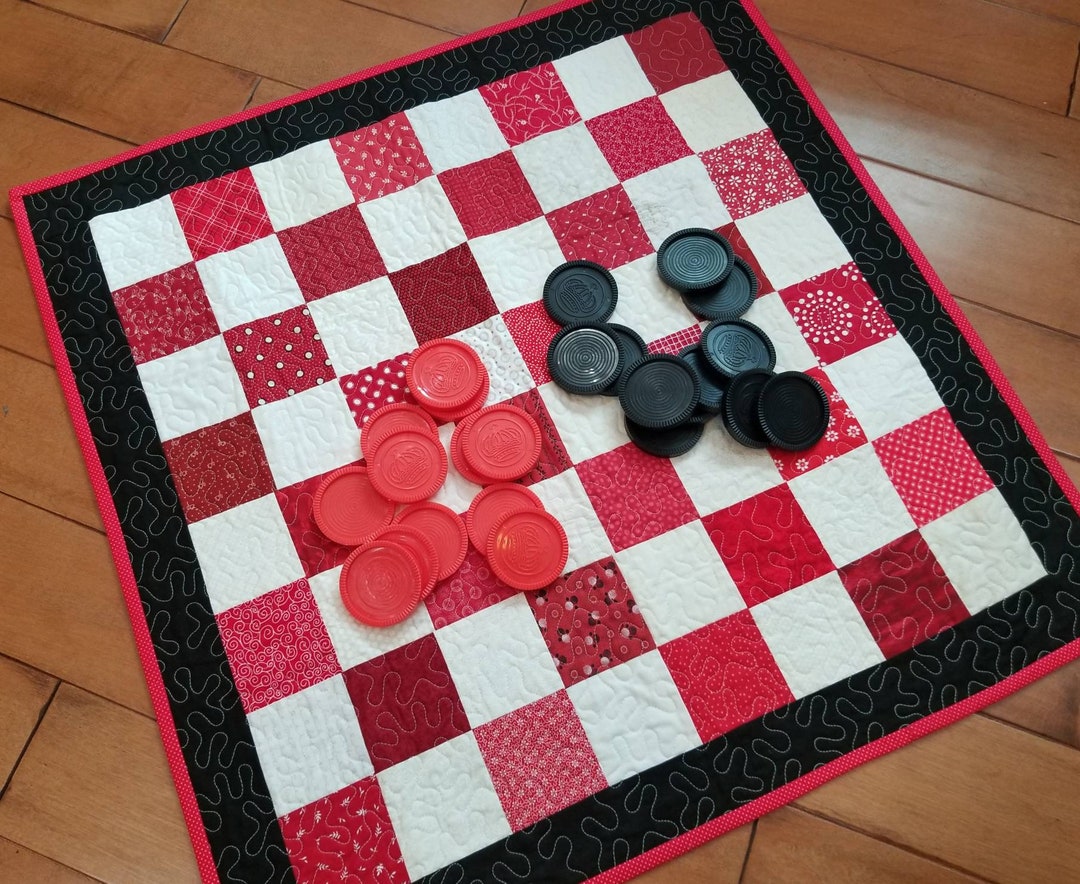 Checker Board Quilt With Jumbo Sized Checkers, Game Board Quilt ...