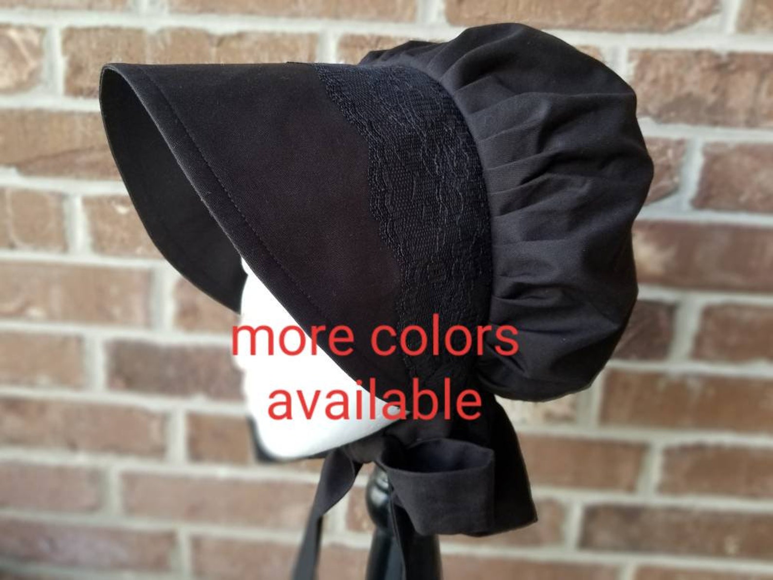 Pioneer Bonnet With Lace Trim, Costume Bonnet, Pioneer Costume, Trek ...