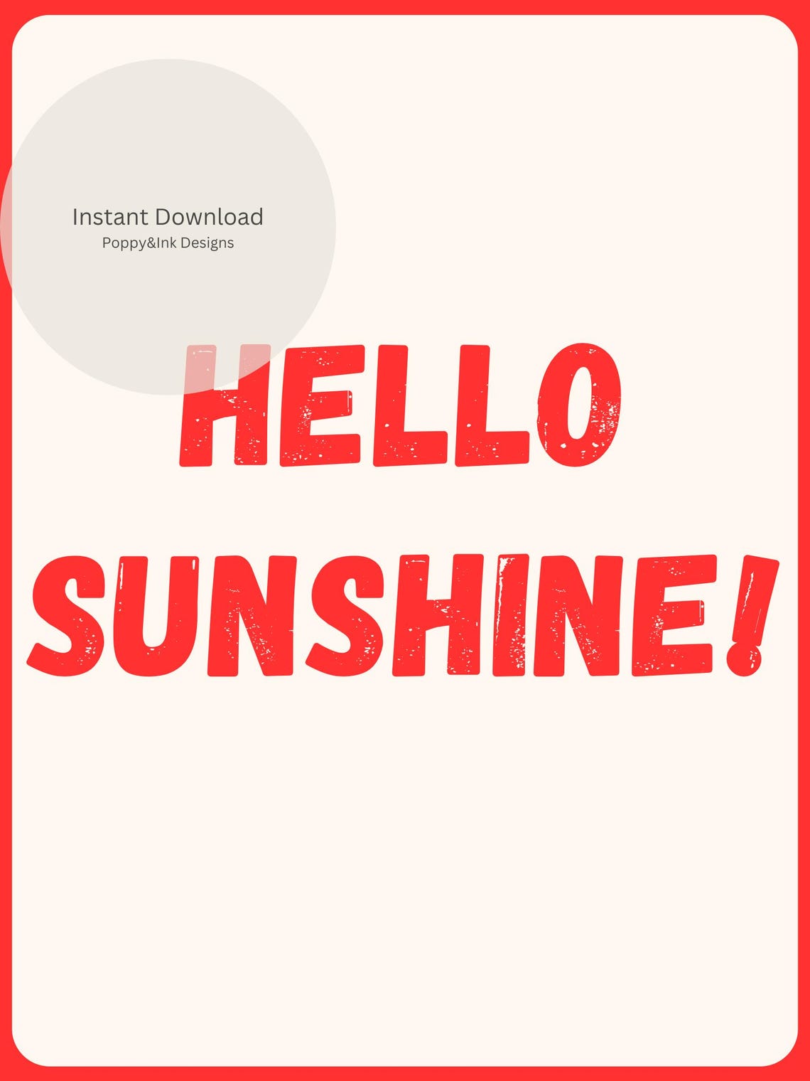 Hello Sunshine Poster - Etsy