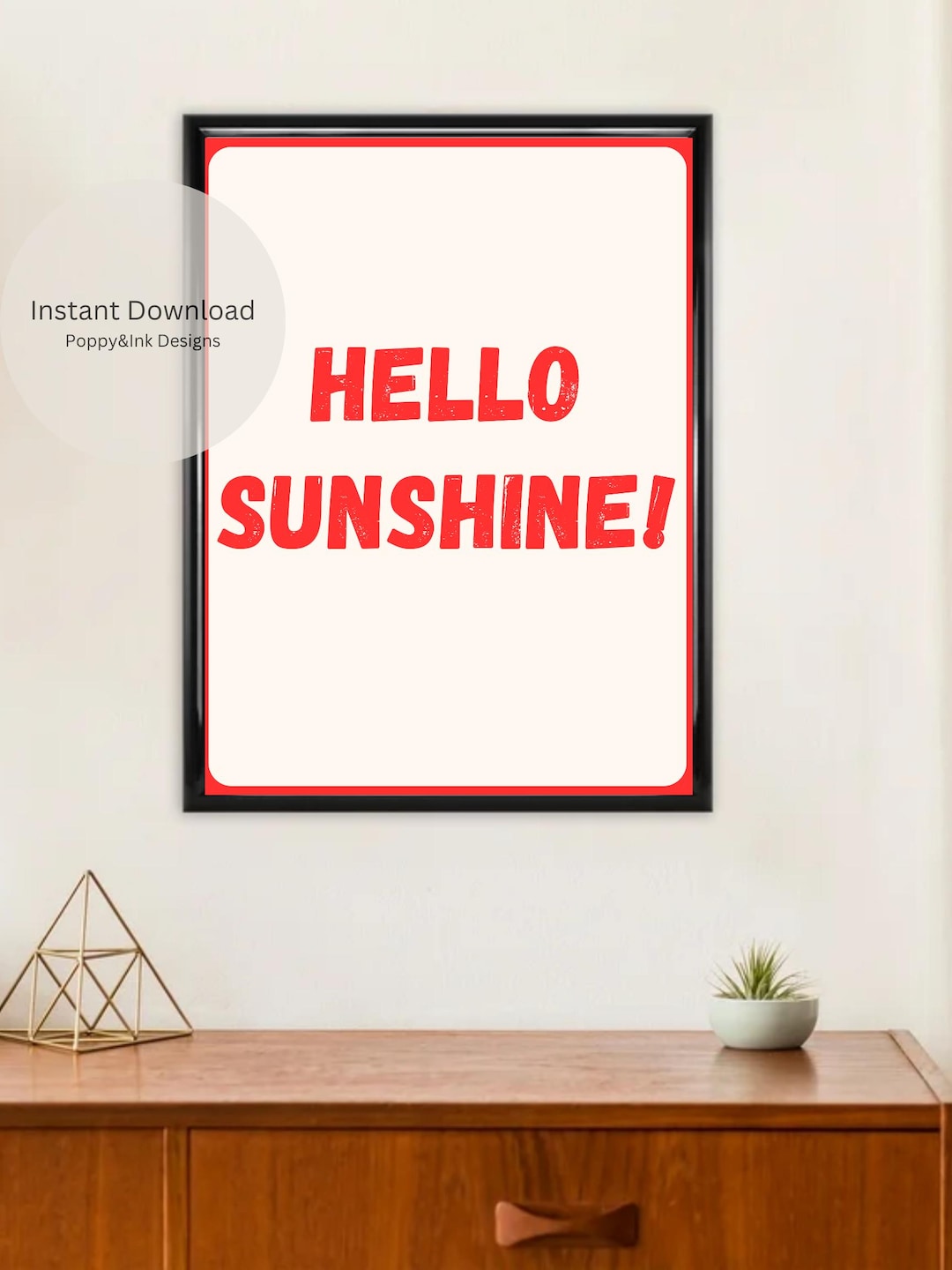 Hello Sunshine Poster - Etsy