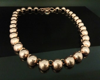 Copper bead necklace | Etsy