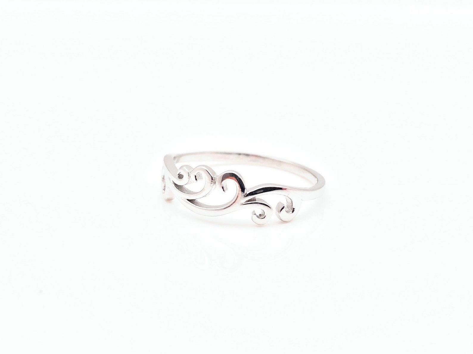 Swirls Ring Sterling Silver Sterling Silver Swirl Ring - Etsy