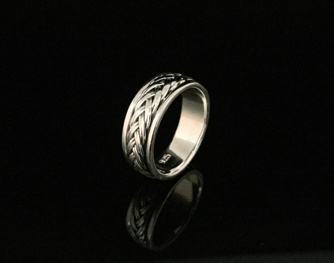 Braided Silver Ring // 925 Sterling Silver // Hand Cast // Braided ...