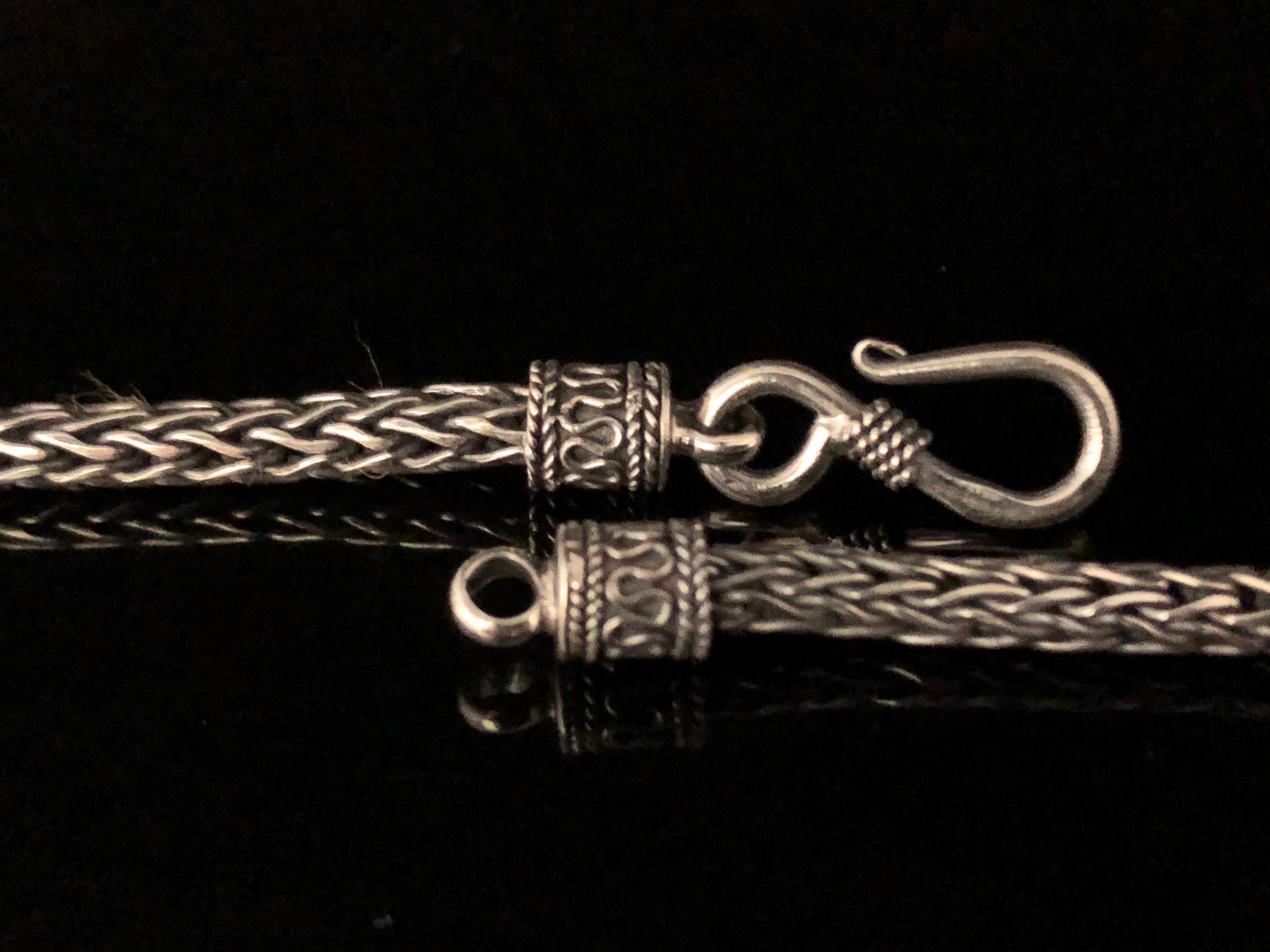 Silver Foxtail Chain // 3mm Bali Foxtail Chain // 925 Sterling - Etsy ...